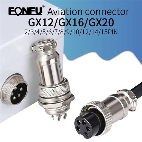 암수 도킹 에비에이터 항공 플러그 소켓 원형 커넥터 Gx12 Gx16 Gx20 2 3 4 5 6 7 8 9 10 12 14 15 핀 5 세트