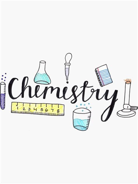 Sticker for Sale mit "Chemie" von abbyresnic | School book covers ...