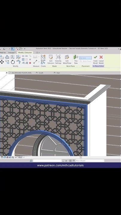classic entrance in revit arabic pattern in revit architecture