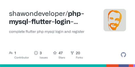 Github Shawondeveloperphp Mysql Flutter Login Register Complete