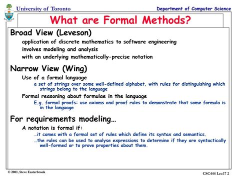 Ppt Lecture 17 Formal Modeling Methods Powerpoint Presentation Free