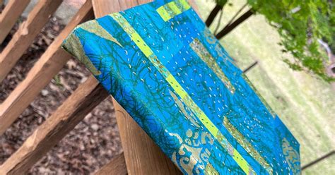 Now Sewing Wrapping A Small Piece Around A Canvas