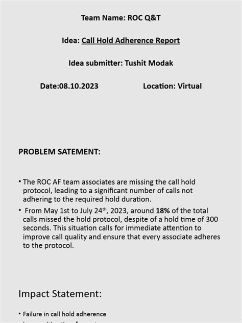 Call Hold Protocol Adherence Pdf Leadership Systems Theory