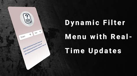 Dynamic Filter Menu With Real Time Updates Figma