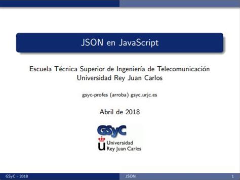 Pdf De Programaci N Json En Javascript