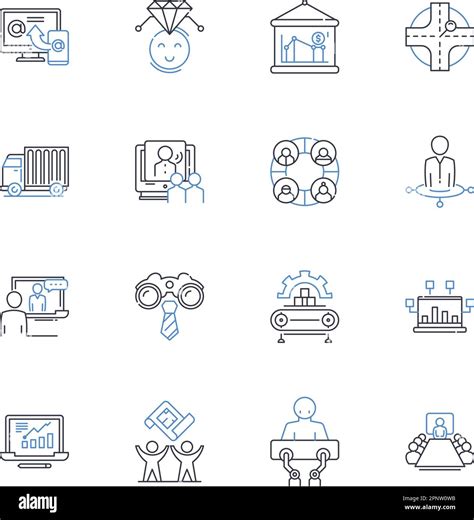 High Volume Production Line Icons Collection Efficiency Mass Production Assembly Line