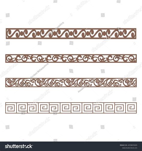 Vector Stripe Border Design Eaves Cnc Stock Vector Royalty Free Shutterstock