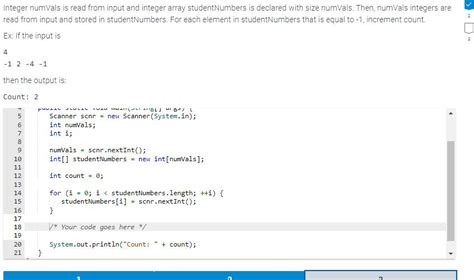 Solved Integer NumVals Is Read From Input And In SolutionInn