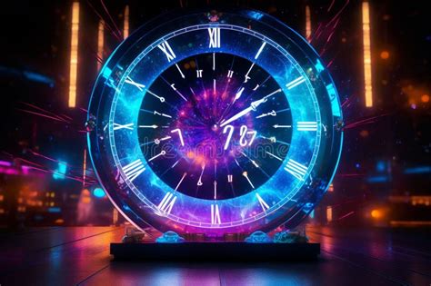 Countdown Clock Striking Midnight At A Vibrant Stock Illustration Illustration Of Pattern