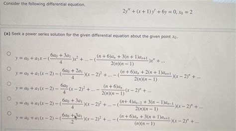 Solved Consider The Following Differential Equation 2y