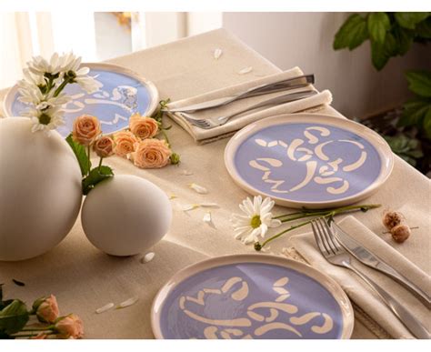 თეფში ანბანი იისფერი Bluetabla