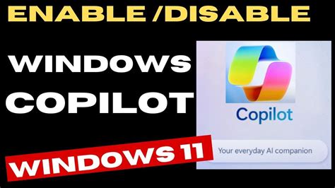 How To Disable Windows Copilot In Windows YouTube
