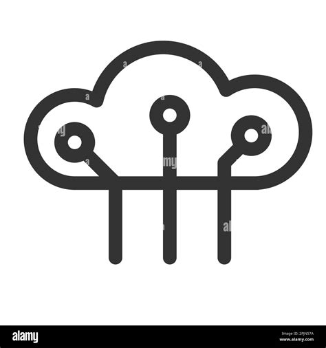 Cloud Computing Icon Artificial Intelligence Concept Vector