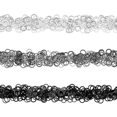 random circle pattern line text separator design set from rings stock