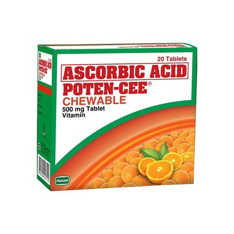 Poten Cee Ascorbic Acid 500mg Chewable Tablet 20s Orange Price In The
