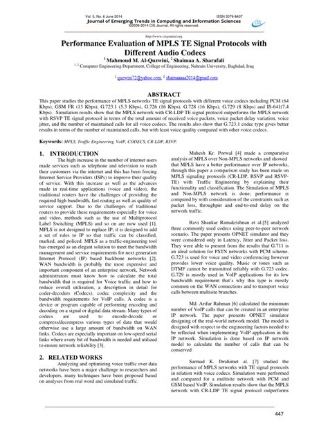 Pdf Performance Evaluation Of Mpls Te Signal Protocols With Different
