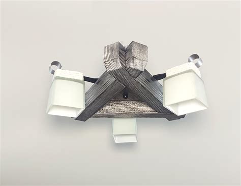 ᐉ Люстра деревяна 7074 3 на 3 сірого плафона • Краща ціна в Києві Україні • Купити в Епіцентр