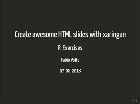 create awesome html slides with xaringan favstats personal blog
