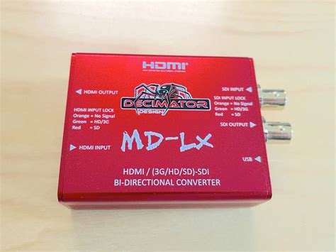 Decimator Design デシメーターデザイン Md Lx 3g Sdi Hdmi 双方向 コンバーター Sdi Aja