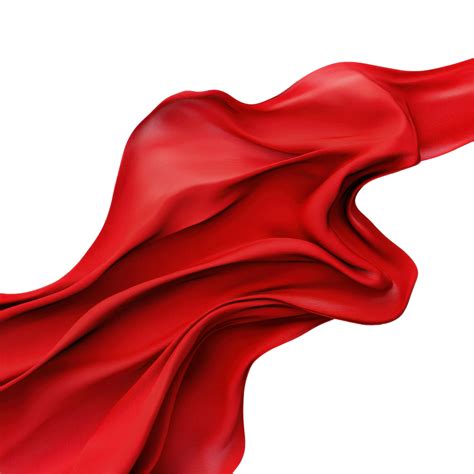 Flowing Red Wave Cloth On A White Background Creating Dynamic Visual Texture And Movement