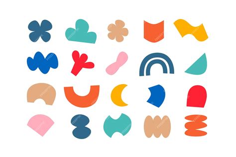 Premium Vector Editable Collection Of Abstract Vector Shapes In Flat Style Ready To Use As Diy