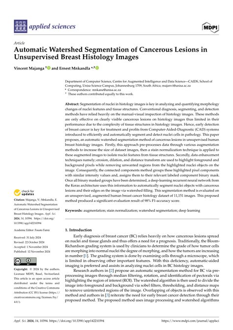 pdf automatic watershed segmentation of cancerous lesions in