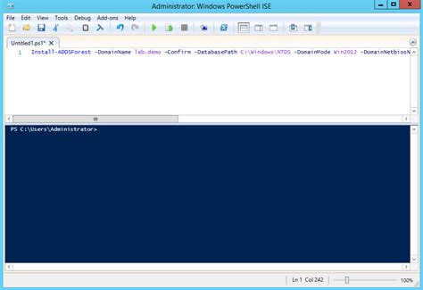 Powershell Creating A New Active Directory Forest In Windows Server Technical Preview Labdemo