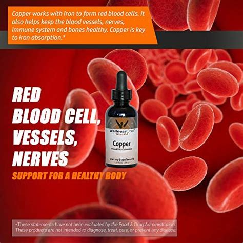 Wellnessone Liquid Copper Supplements Immune Support Copper Sulfate