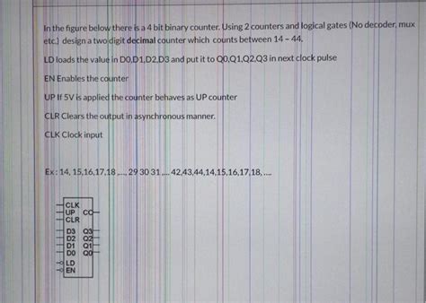 Solved In The Figure Below There Is A 4 Bit Binary Counter