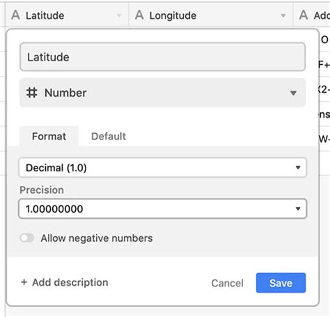 Convert Latitude & Longitude to Address in Airtable using Google Maps API