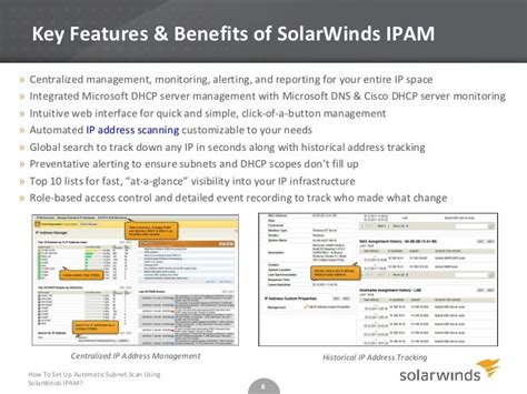 How To Automatic Subnet Scan Using Solarwinds Ip Address Manager