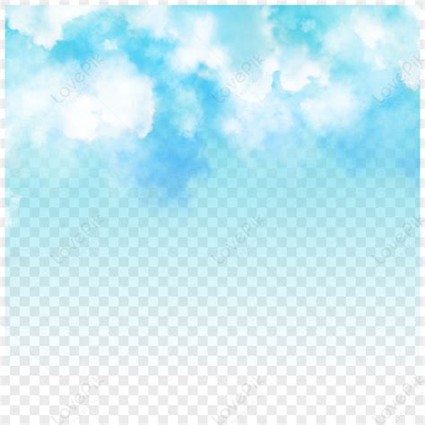 푸른 하늘 일러스트구름파란색뜨다 Png 일러스트 무료 다운로드 Lovepik