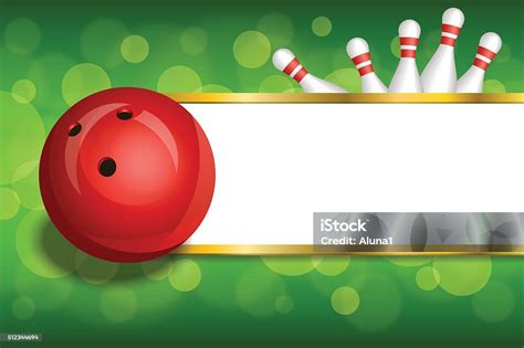배경기술 추상적임 초록색입니다 골드 빨간색 줄무늬 볼링 공 프페임 벡터 볼링에 대한 스톡 벡터 아트 및 기타 이미지 볼링
