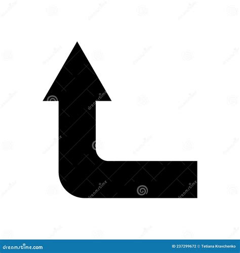 Corner Left Up Arrow Direction Sign App Element Navigation Concept Simple Design Vector