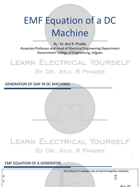 Emf Equation Of Dc Machine Pdf Electromagnetic Induction Electromagnetic Field