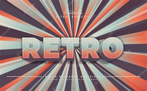 Premium Vector Editable Retro Style Text Effect