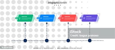 비즈니스 인포그래픽 디자인 템플릿 아이콘과 4개의 4가지 옵션 또는 단계가 있는 벡터입니다 프로세스 다이어그램 프리젠테이션 워크플로 레이아웃 배너 순서도 정보 그래프 스톡