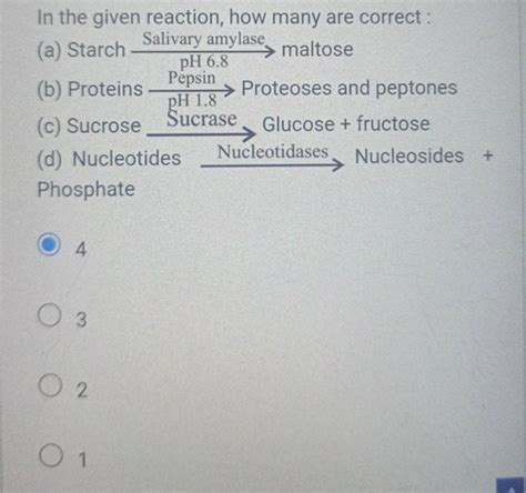 In The Given Reaction How Many Are Correct Filo