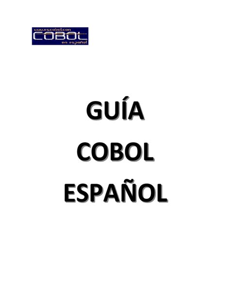 Guia Para Aprender Cobol Pdf Archivo De Computadora Lenguaje De Programación