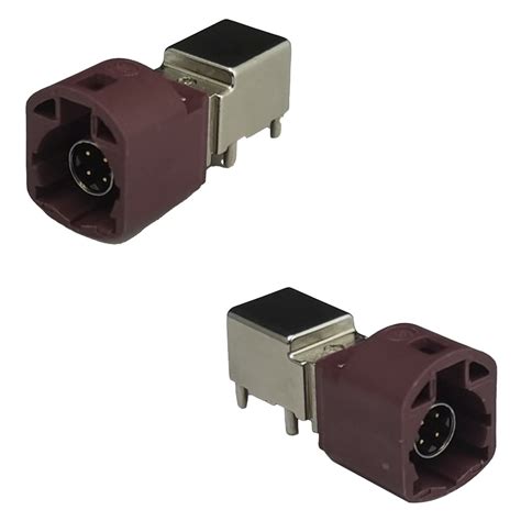 Fakra Hsd Connector Right Angle Pcb Mount For Automotive Applications