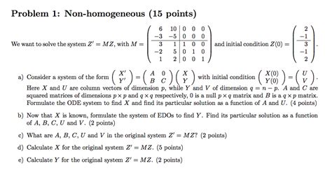 Solved Problem 1 Non Homogeneous We Want To Solve The