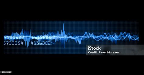 지진도 파형 오실로스코프 파란색 스펙토그램 뮤지컬 이퀄라이저 음파 응급 심전도 모니터링 파란색으로 빛나는 네온 심장 맥박 심장 박동 심전도 클로즈업 디지털 화면 과학 실험에