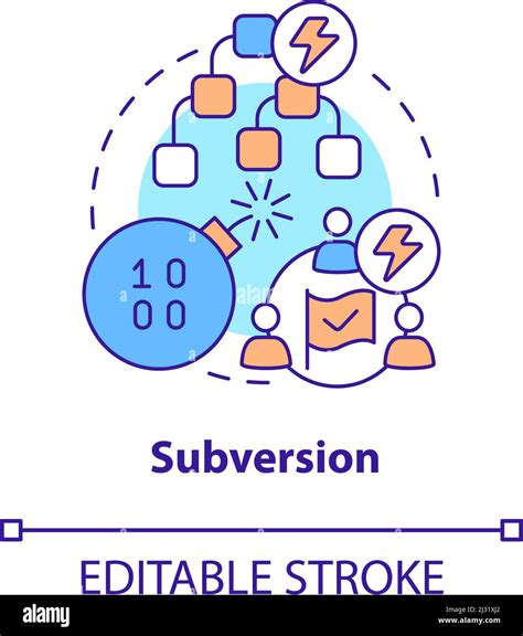 subversion concept icon stock vector image and art alamy