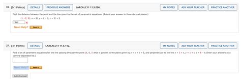 Solved 26 [0 1 Points] Details Previous Answers Larcalc11