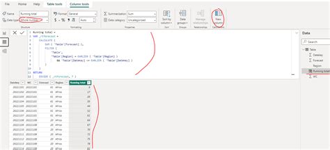 solved create a calculated running column based on week c