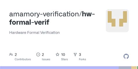GitHub Amamory Verification Hw Formal Verif Hardware Formal Verification