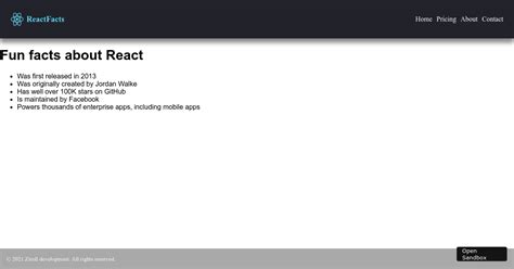 React Info Codesandbox