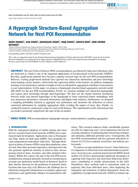 pdf a hypergraph structure based aggregation network for next poi recommendation