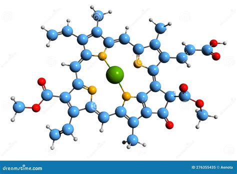 3d Image Of Chlorophyll C3 Skeletal Formula Stock Illustration Illustration Of Marine