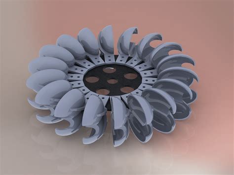 Pelton Turbine Bucket Modelo 3d Turbosquid 1980255